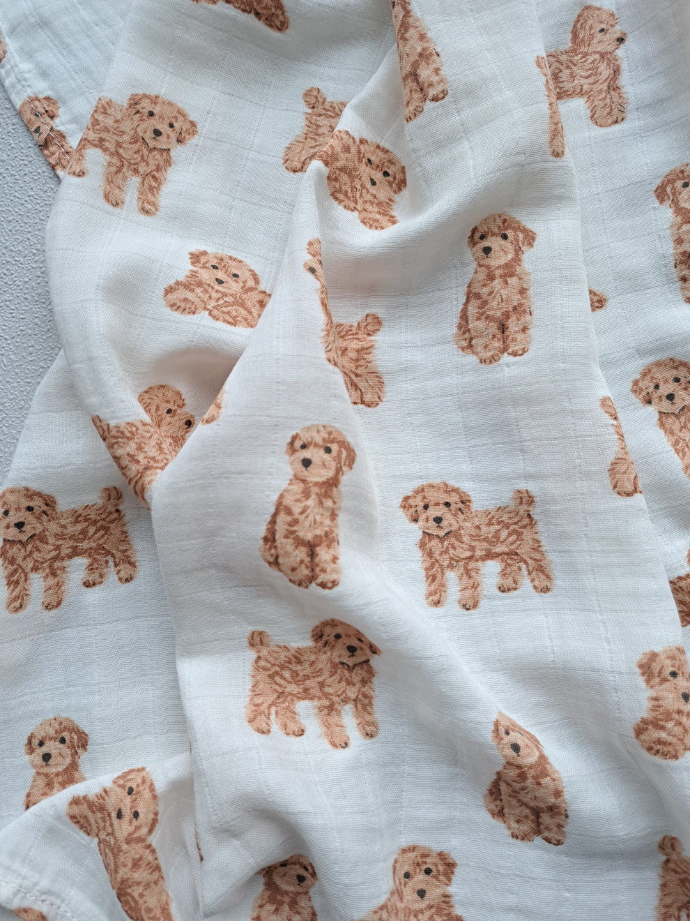 Cavapoo / Cavachon Dog Muslin Large Swaddle – Doreen and Ada